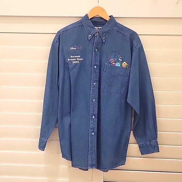 Cintas | Shirts | Mens Vintage Long Sleeve Button Down Blue Denim ...